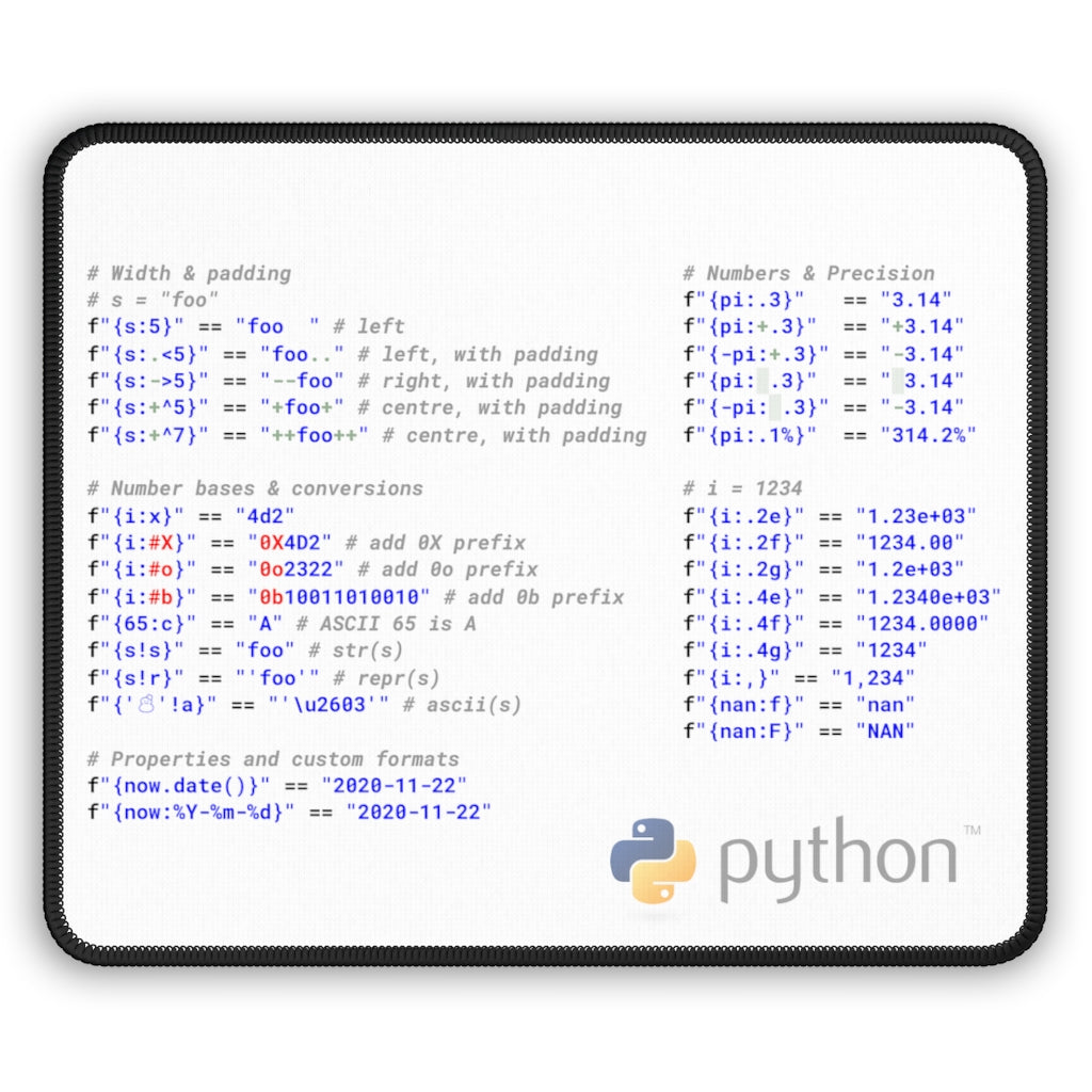 Python String Formatting Cheats Mousepad Geek Cheats